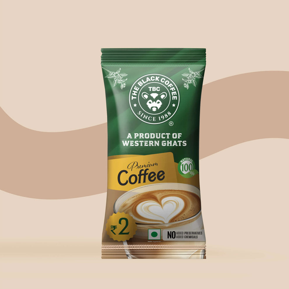 TBC Coffee Powder, Organic 2 Rupees Sachets 40 Pack for ₹80 – The Black ...